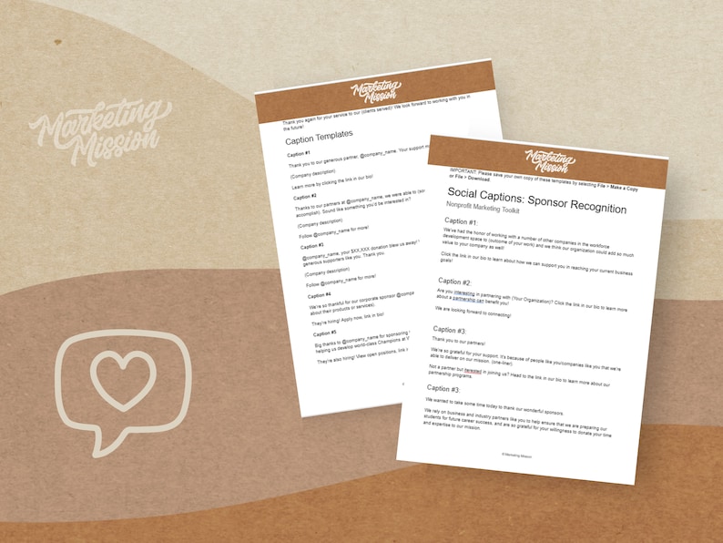 Social Media Captions Templates for Sponsor Recognition - Etsy