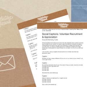 Volunteer Appreciation Social Media Captions Templates for Nonprofits ...