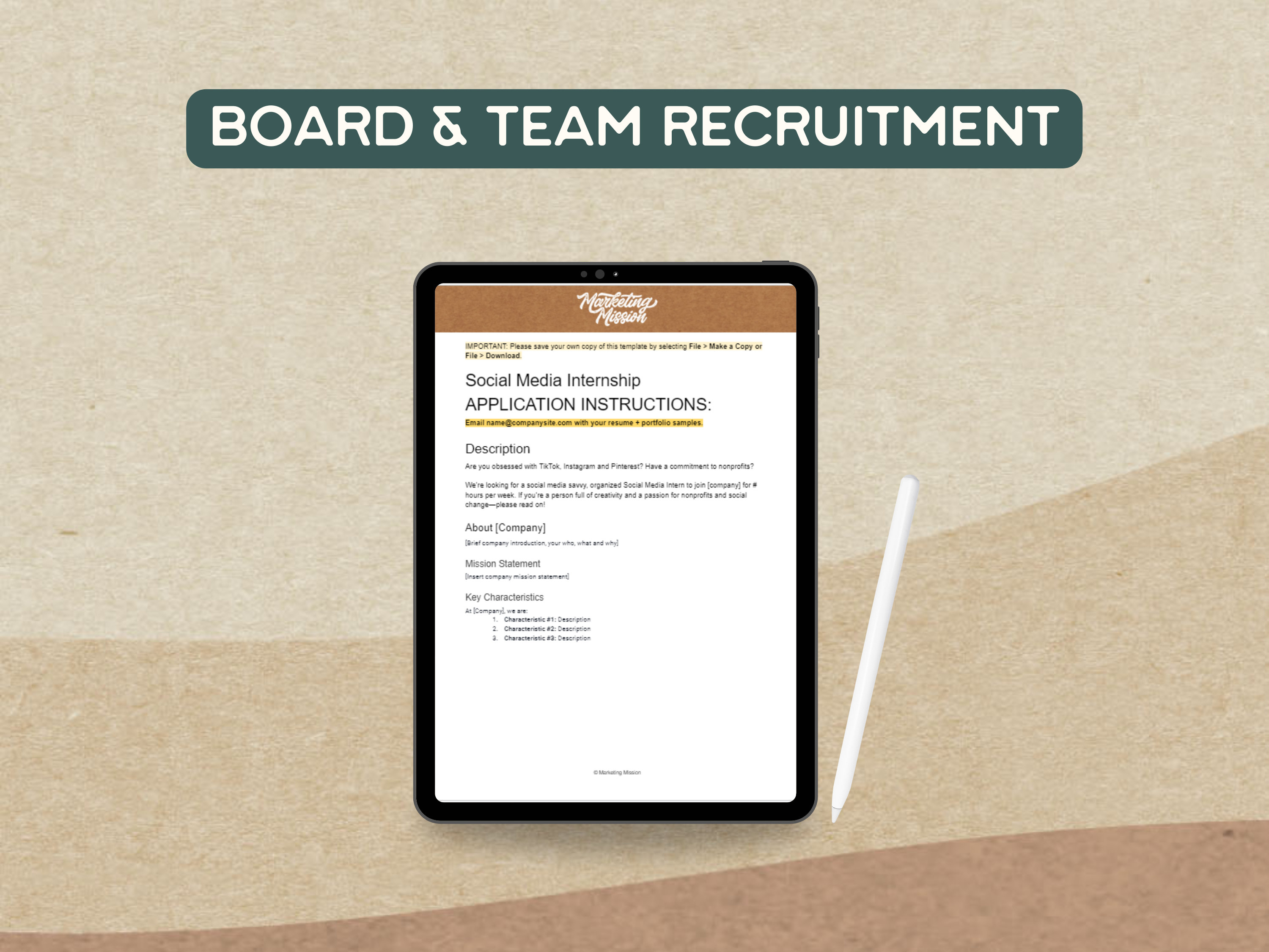 Board and Team Recruitment | Email Templates for Nonprofits - Etsy