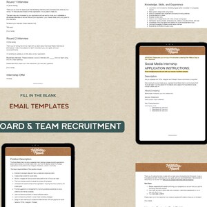 Board and Team Recruitment | Email Templates for Nonprofits - Etsy