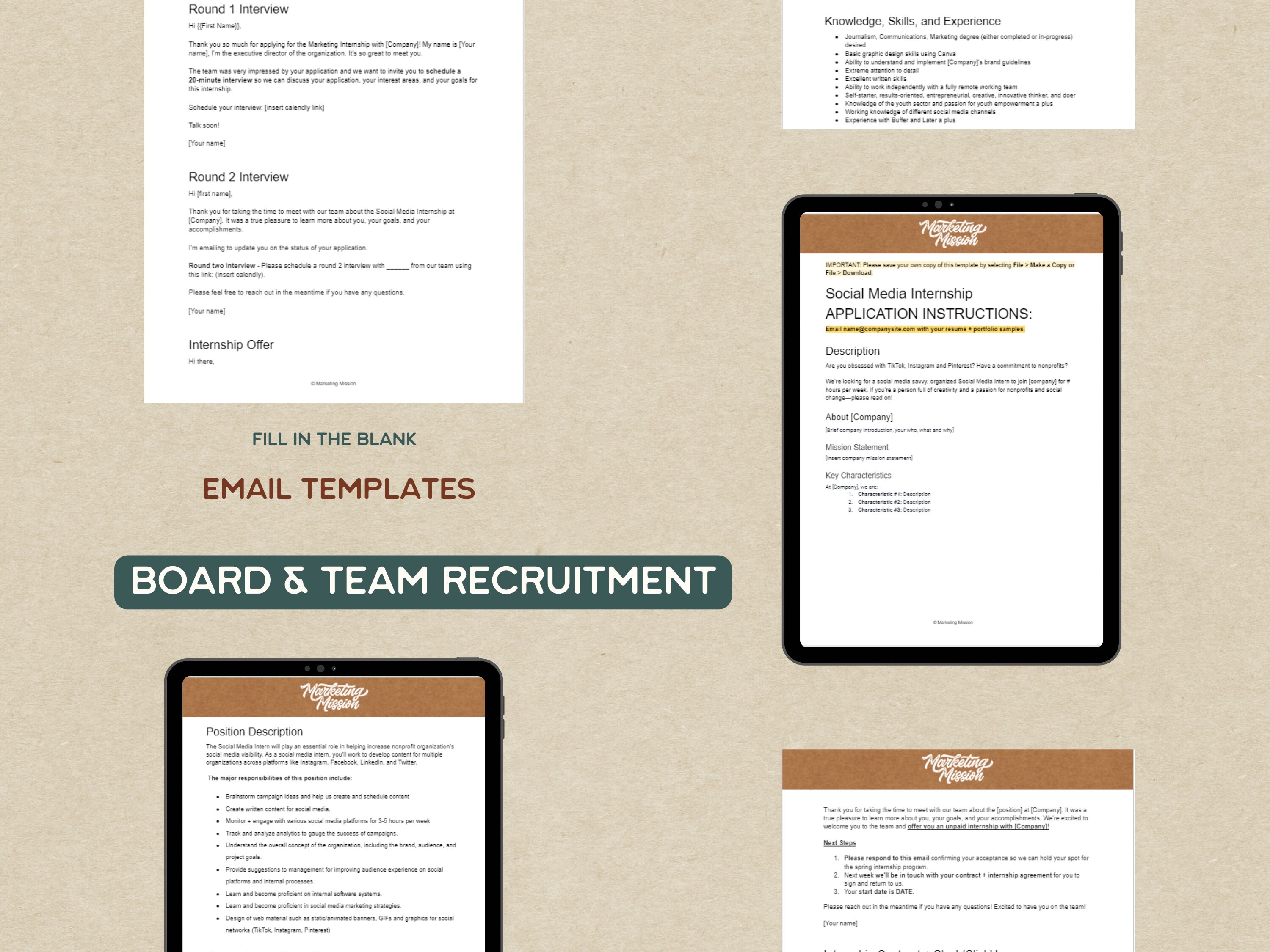 Board and Team Recruitment | Email Templates for Nonprofits - Etsy
