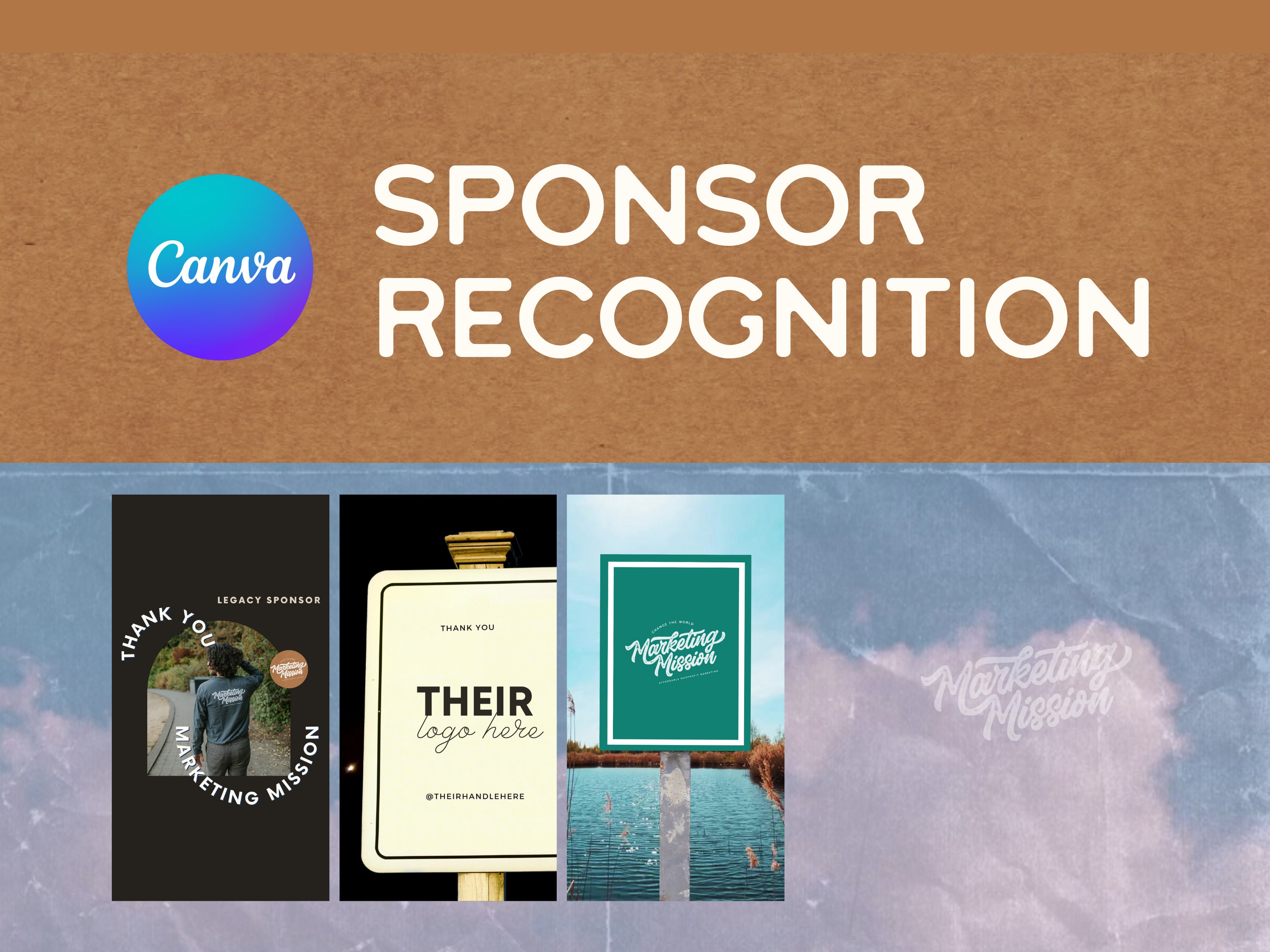 Canva Reel Templates for Non Profit Sponsors Shoutouts - Etsy