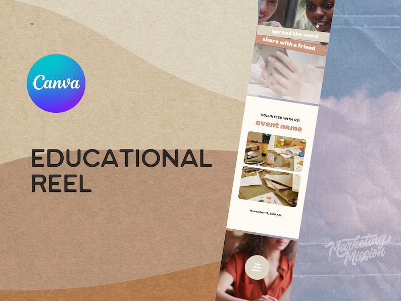 Educational Reel Canva Templates for Nonprofits - Etsy