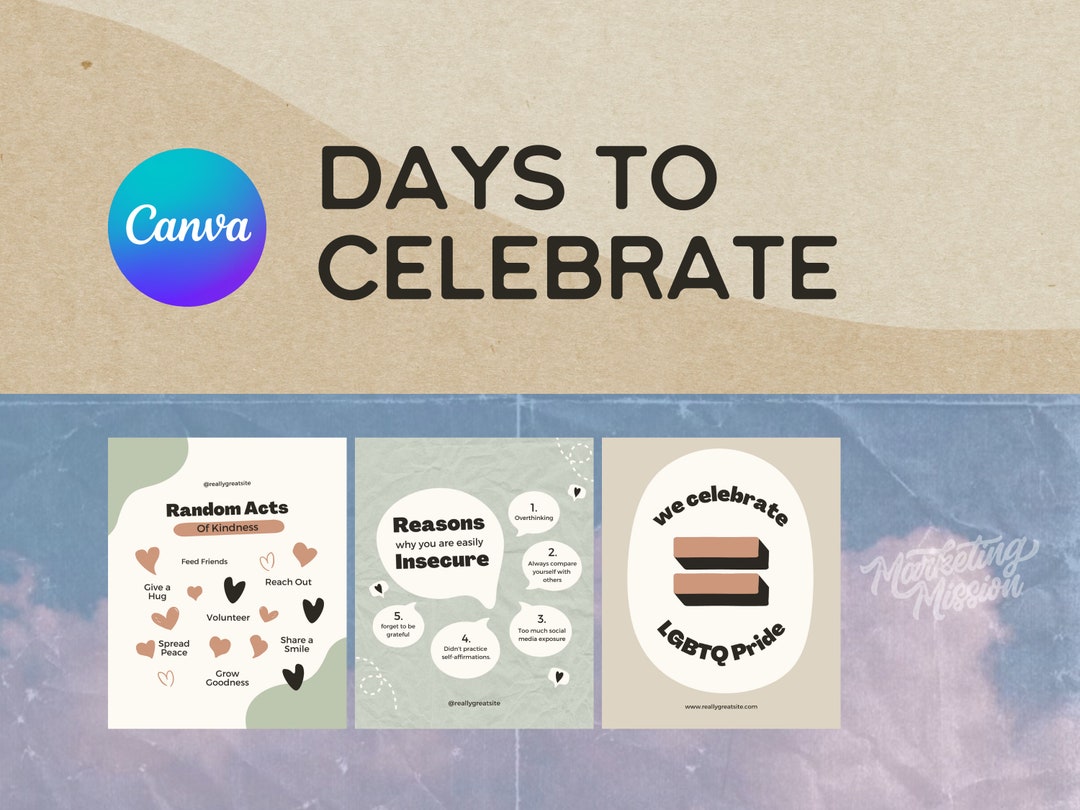 Days to Celebrate Canva Templates for Nonprofits - Etsy
