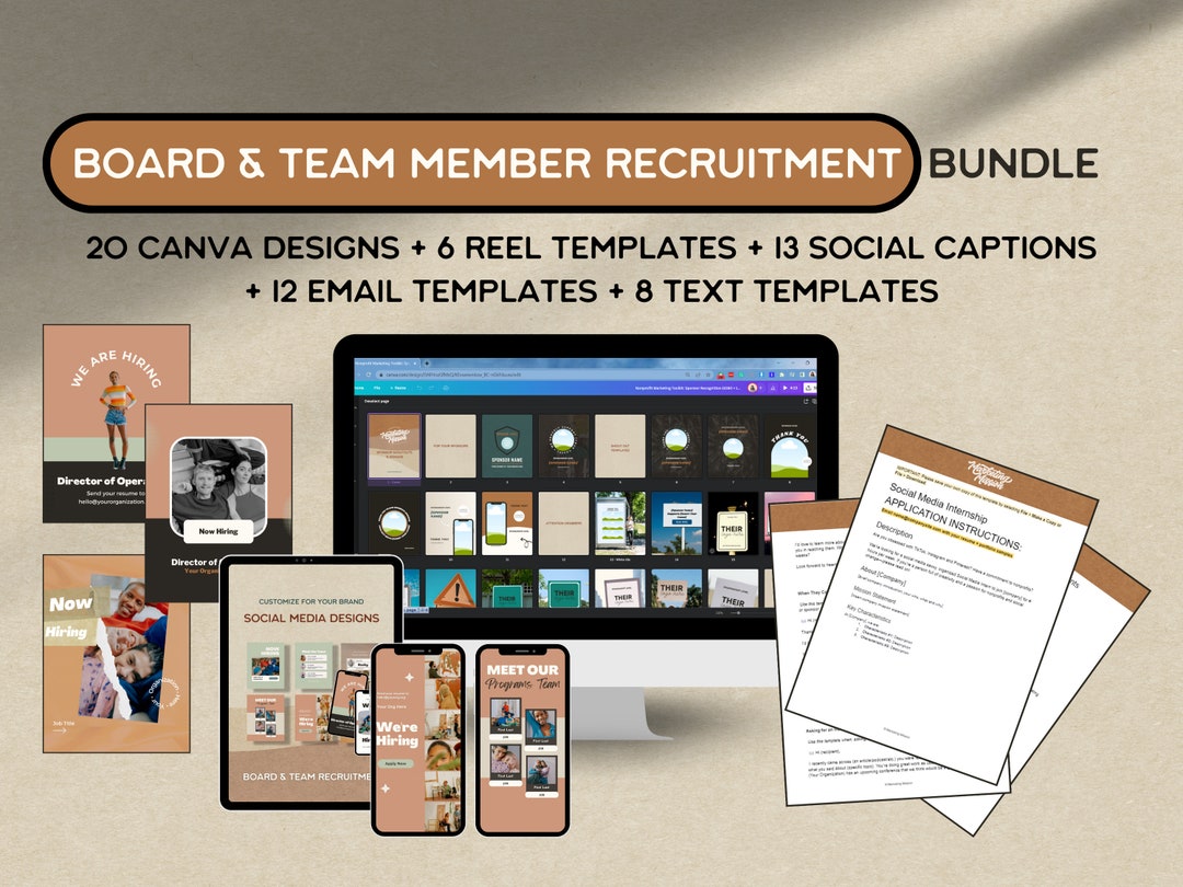 Board & Team Member Recruitment Bundle for Nonprofits - Etsy
