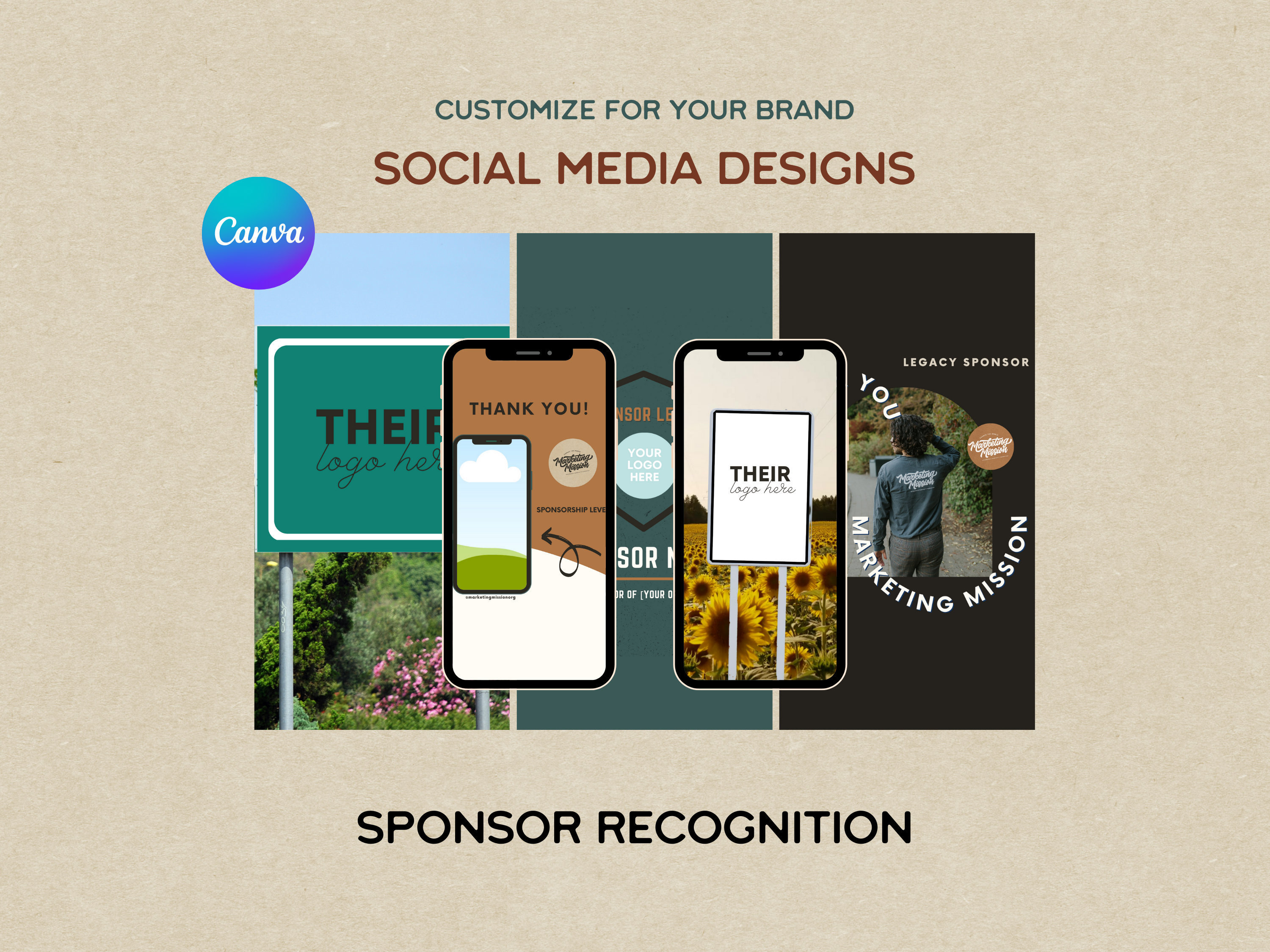 Canva Reel Templates for Non Profit Sponsors Shoutouts - Etsy