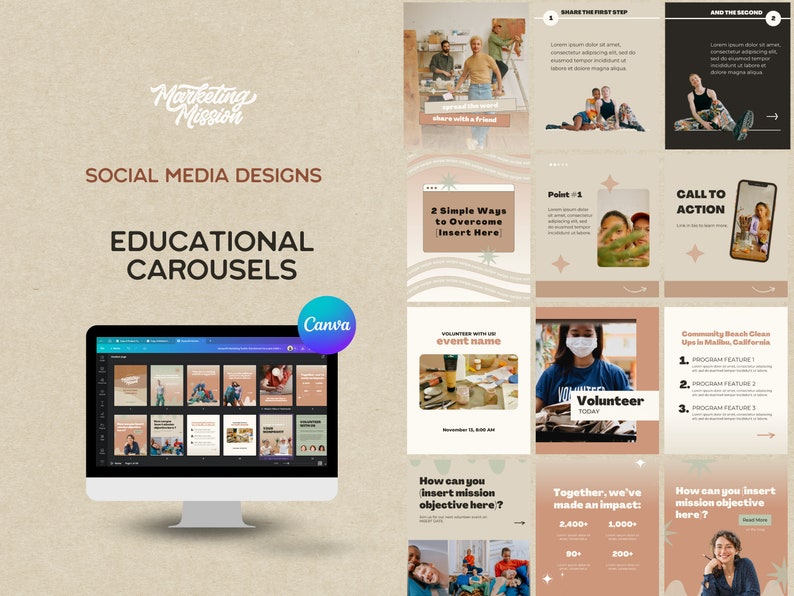 Canva Templates for Educating Your Nonprofit Audience - Etsy
