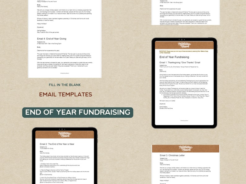 End of Year Fundraising Fundraising Email Template for Nonprofits - Etsy