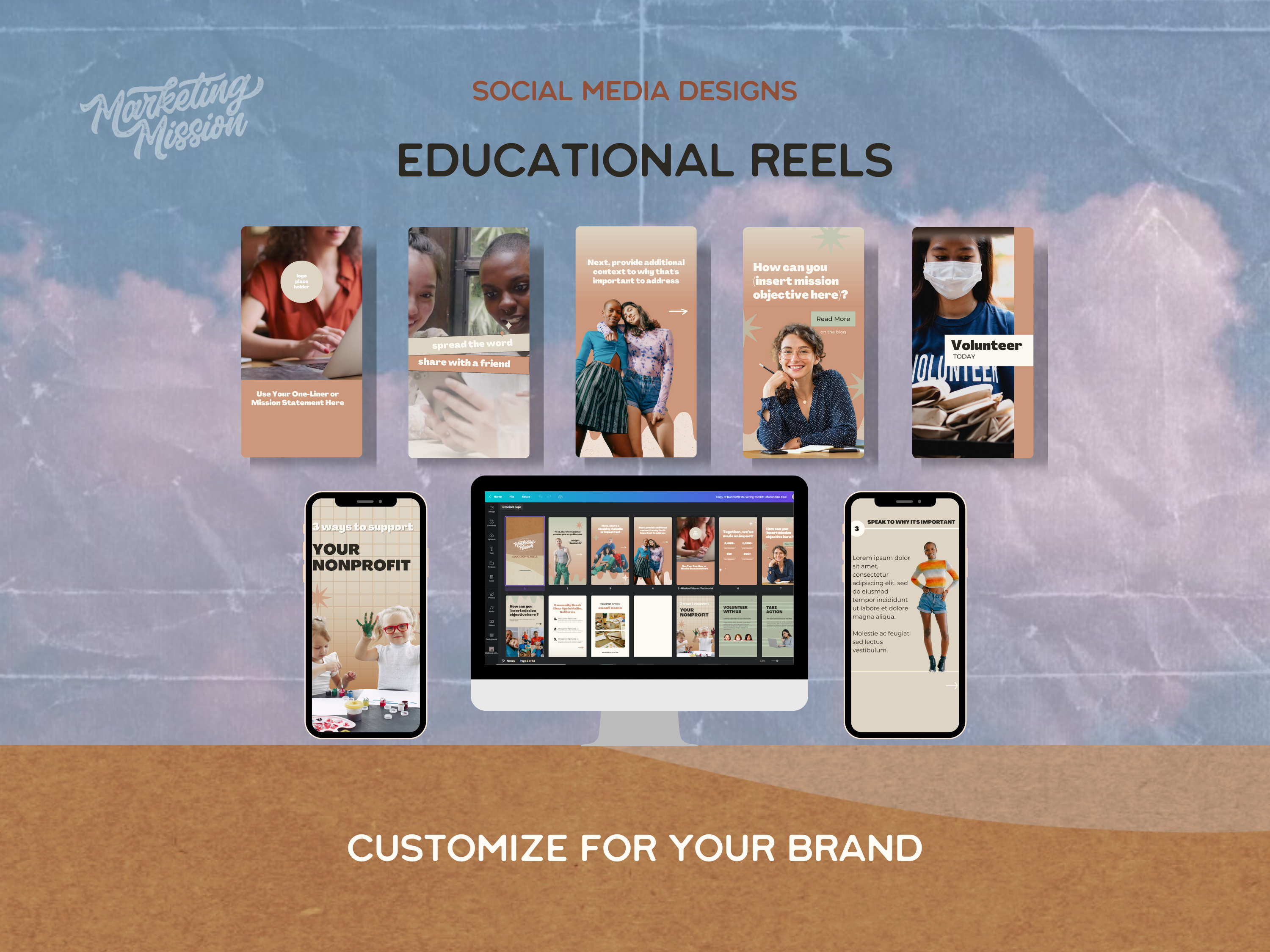 Educational Reel Canva Templates for Nonprofits - Etsy