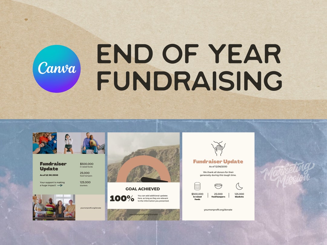 End-of-year Fundraising Canva Marketing Templates - Etsy