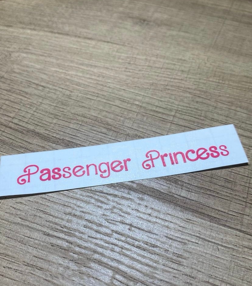 Passenger Princess Car Decal (interior/exterior) - Etsy