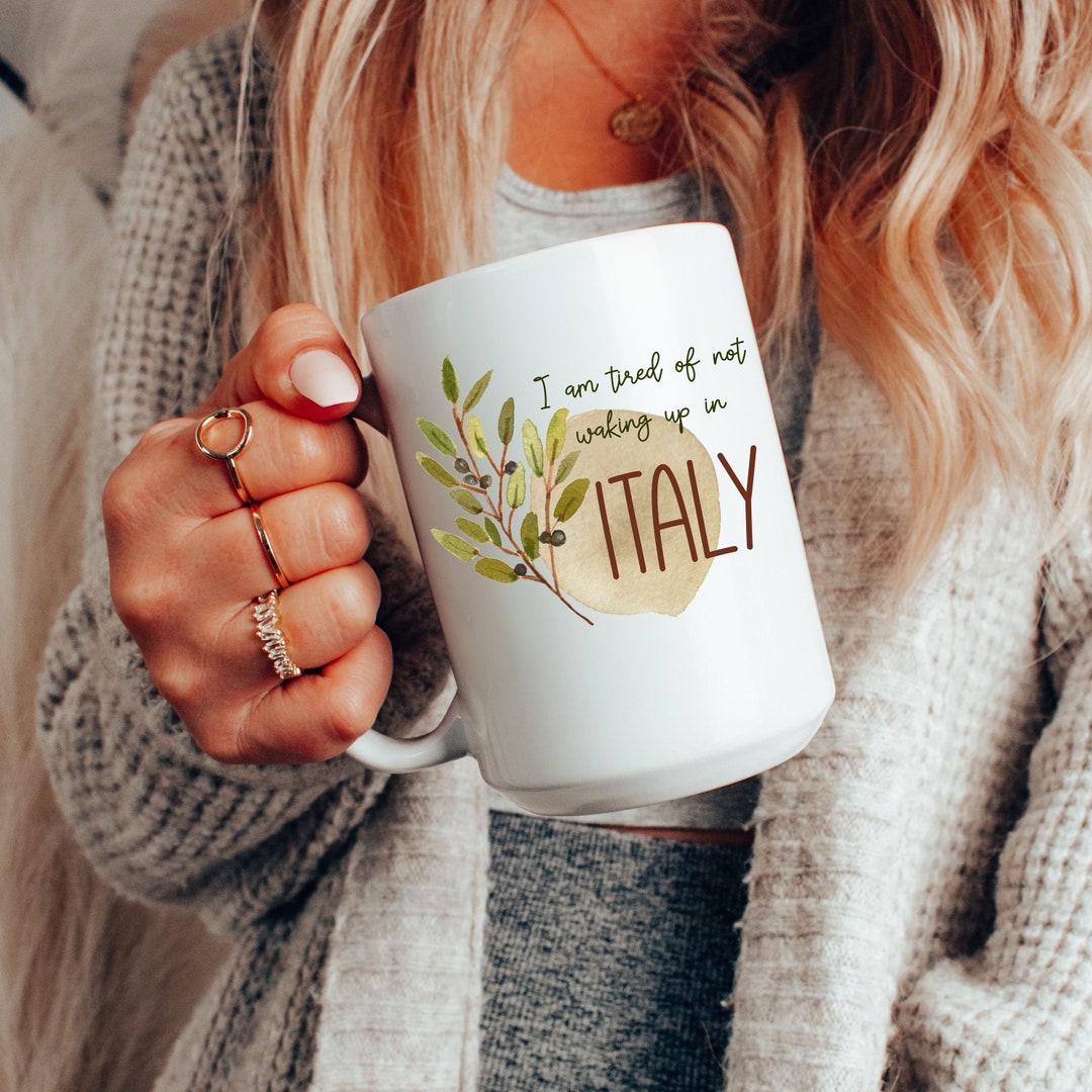 15 Oz Boho Italy Coffee Mug Including Olive Branch for Coffee Gifts ...