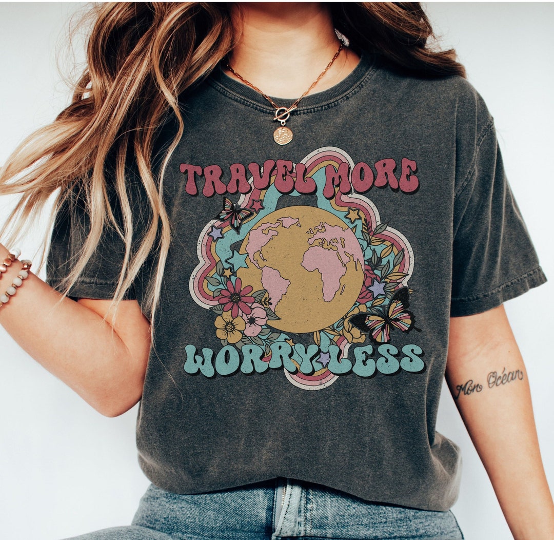 World Map Comfort Colors Tee for a Travel Lovers Gift, Travel Tee Shirt ...