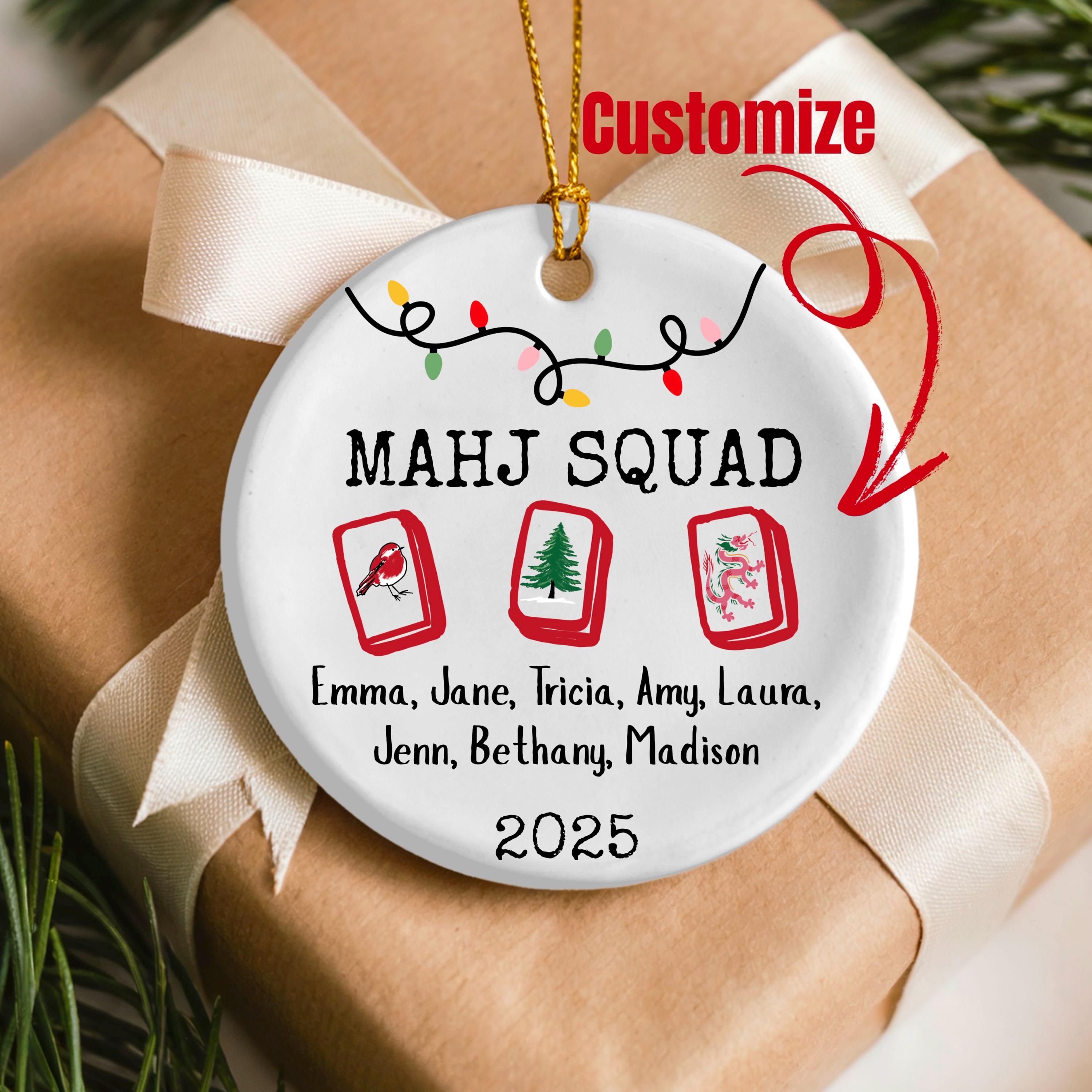 Custom Mahjong Ornament for Mahj Squad - Etsy