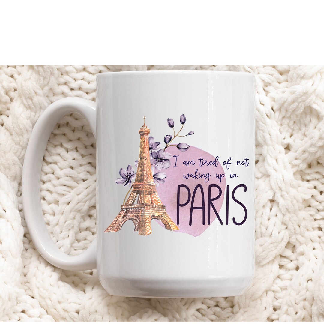 Boho Paris Large Coffee Mug With Eiffel Tower for Coffee Lovers Gift ...
