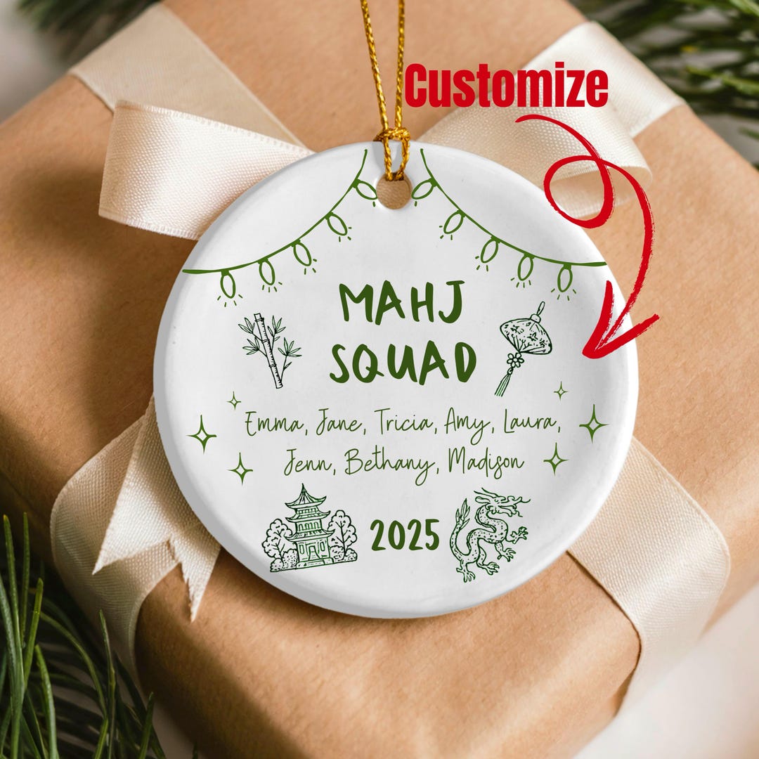 Custom Mahjong Ornament for Mahj Squad - Etsy