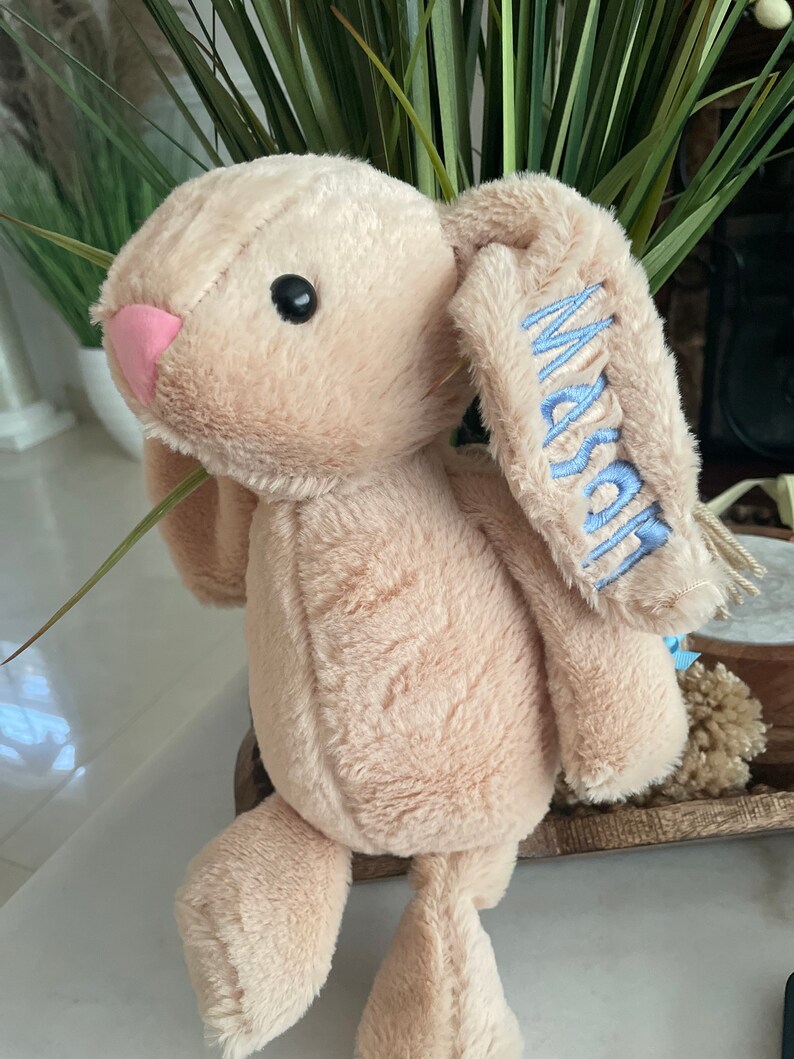 Personalized Plus Bunny , Custom Easter Bunny , New Baby Gift , Baby ...