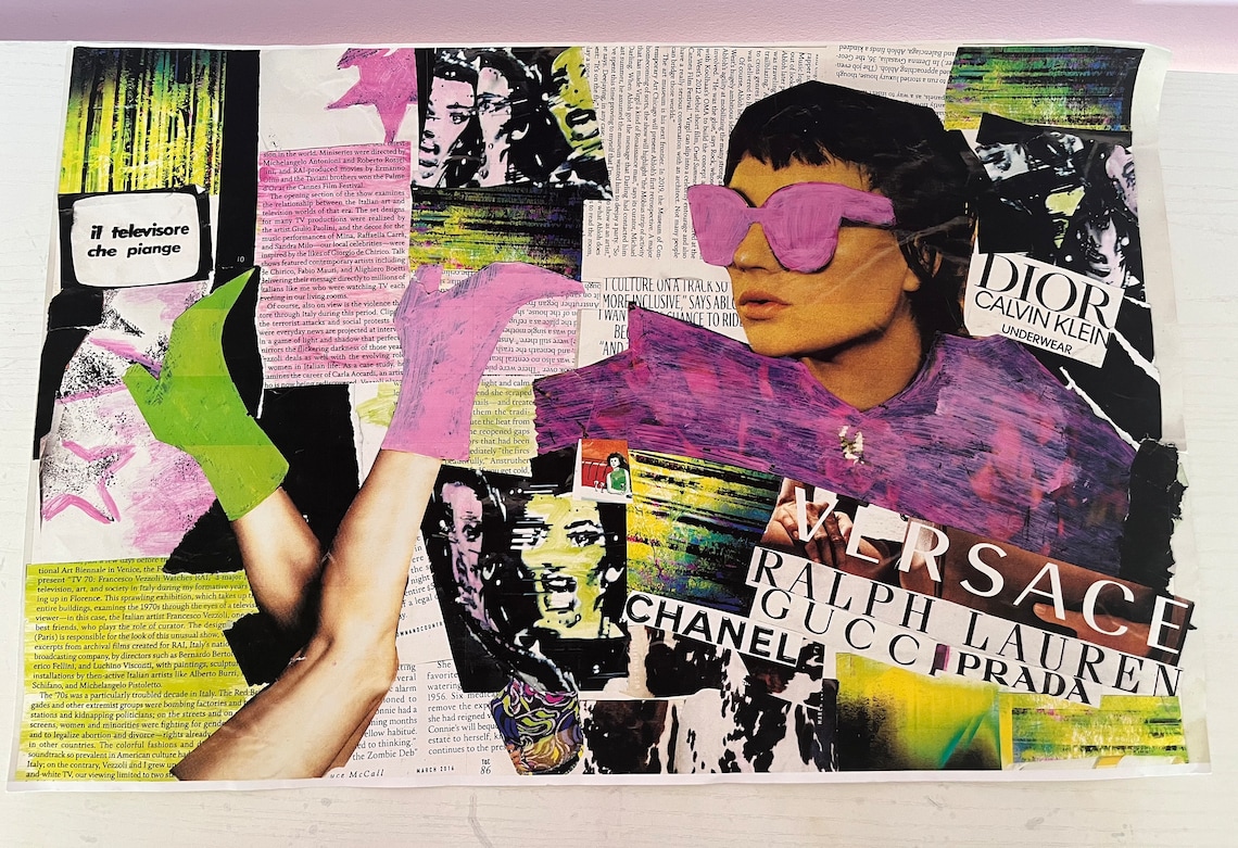 MAGAZINE COLLAGE PRINT - Etsy