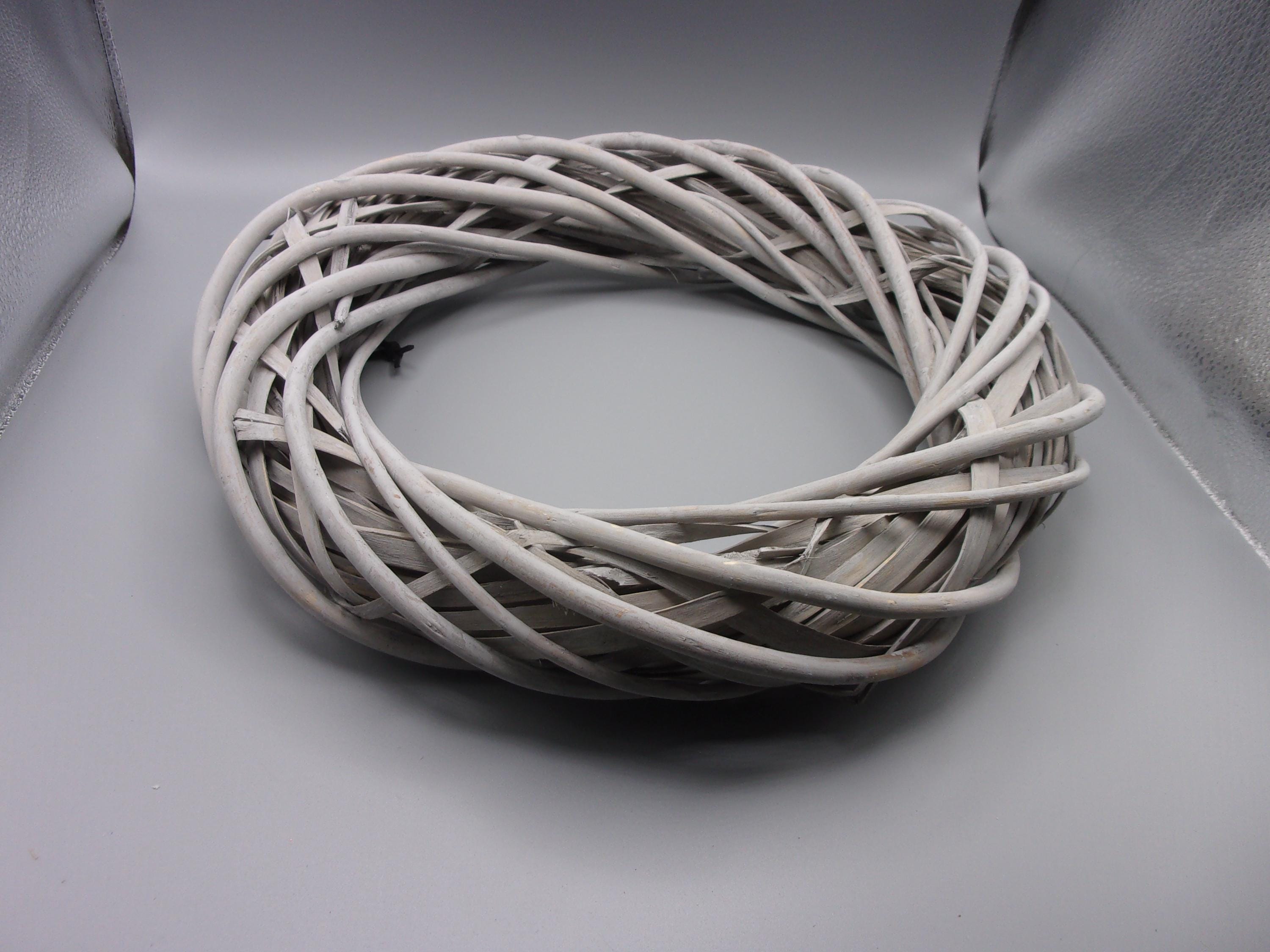 Grey Willow Wicker Wreath Ring 30cm - Ideal Christmas, Autumn, DIY ...