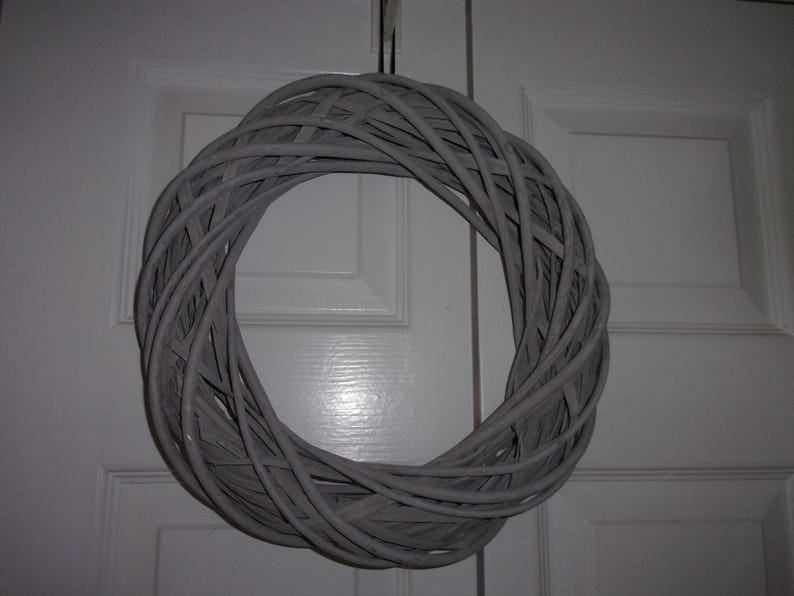 Grey Willow Wicker Wreath Ring 30cm - Ideal Christmas, Autumn, DIY ...