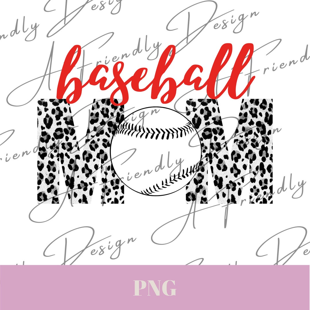 Baseball Mom Leopard, PNG, Digital Downloads, Instant Download, Png ...
