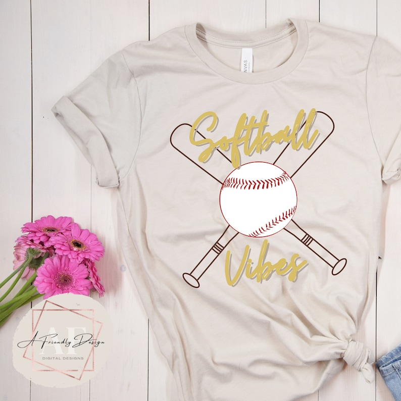 Softball Vibes, PNG, Digital Downloads, Softball Vibes PNG, Instant ...