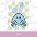 Easter Bunny Smiley PNG, Smiley Face PNG, Digital Downloads, Instant ...