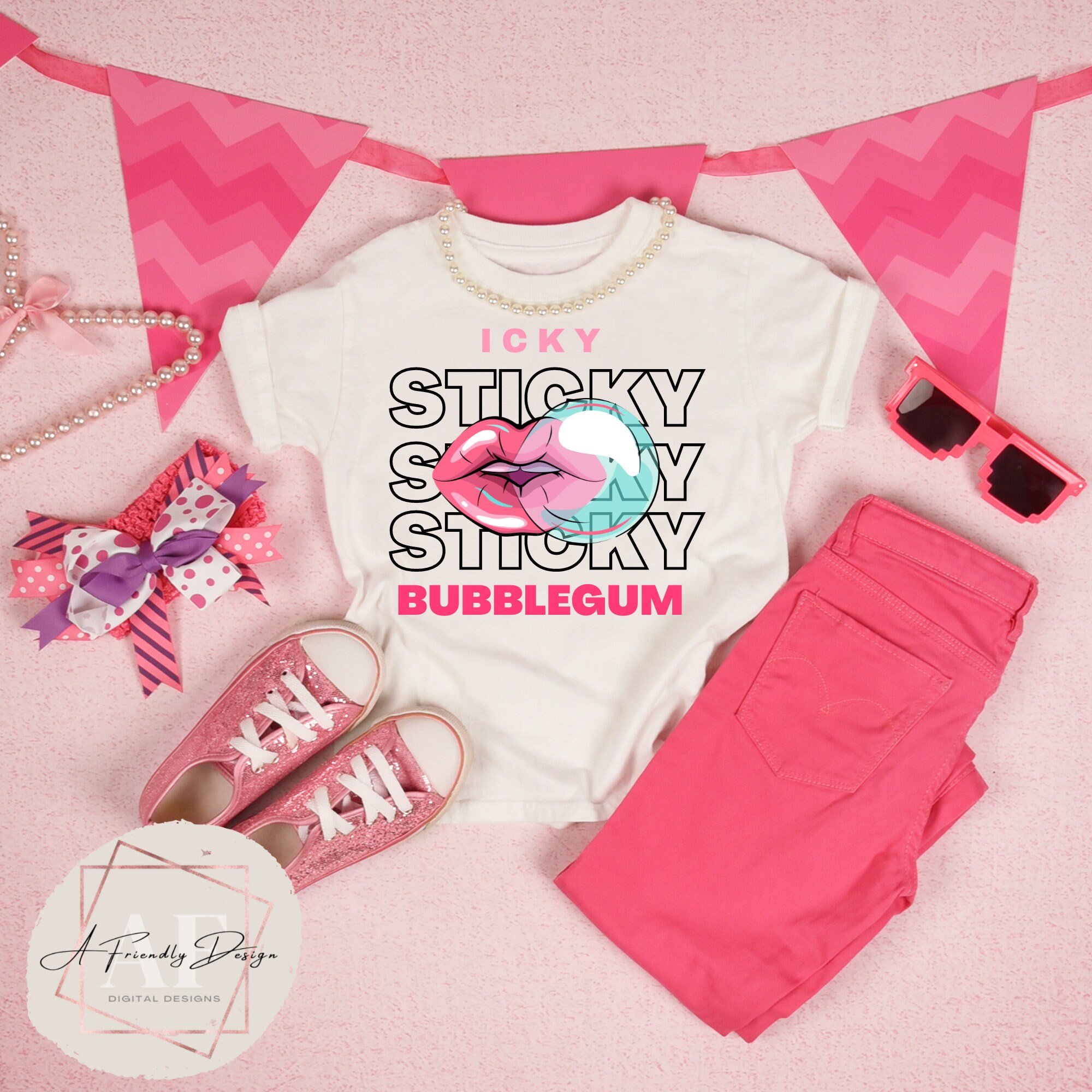 Icky Sticky Bubblegum, PNG, Digital Downloads, Ms Rachel, PNG for ...