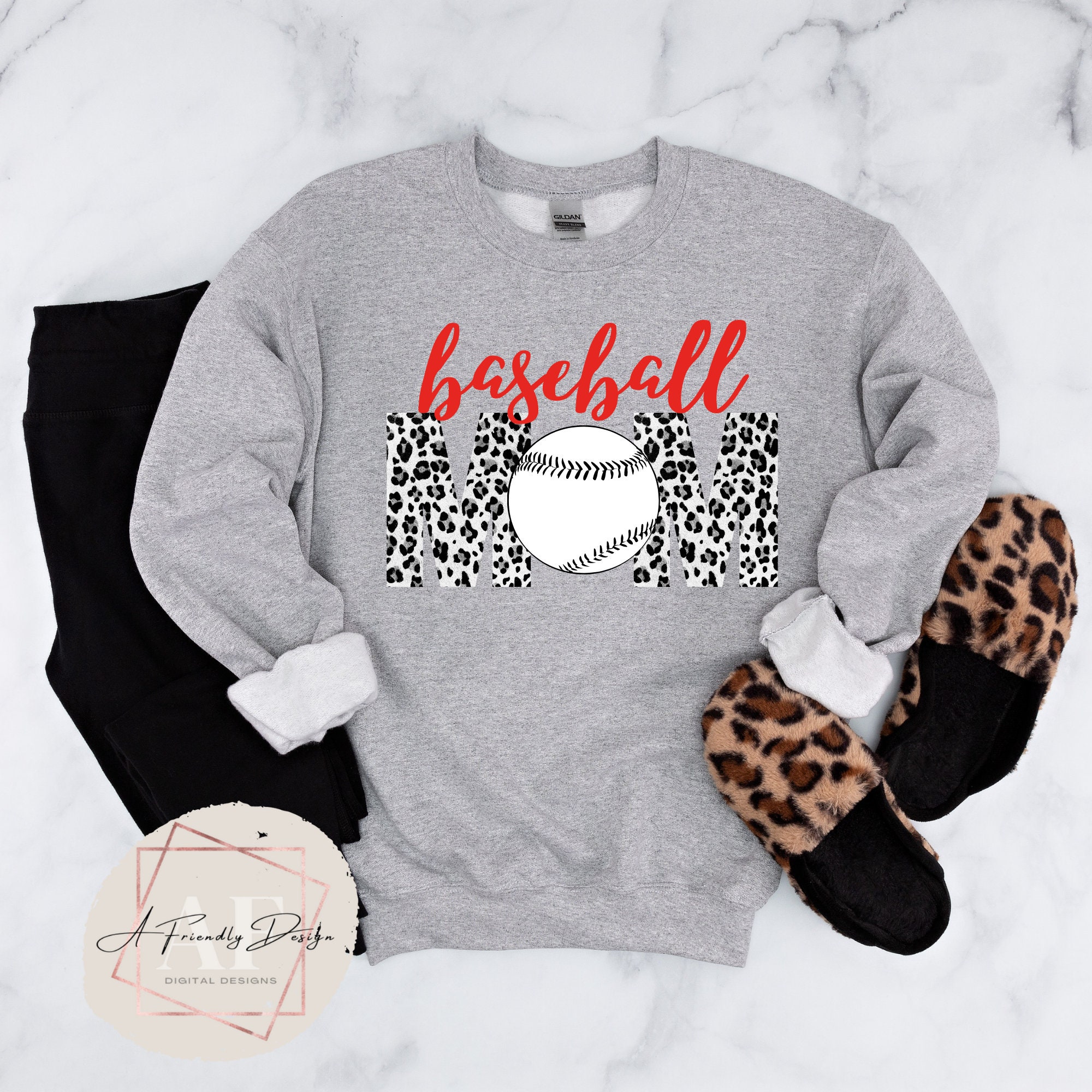 Baseball Mom Leopard, PNG, Digital Downloads, Instant Download, Png ...