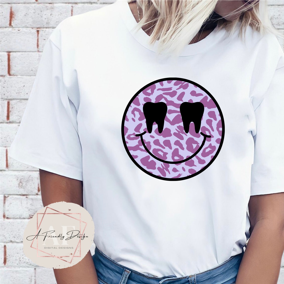 Leopard Smiley Face, Tooth PNG, Smiley Face PNG, Digital Downloads, Png ...