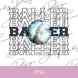 Baller, Baseball, PNG, Digital Downloads, Baseball PNG, Instant ...