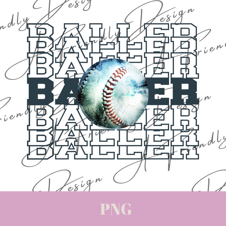 Baller, Baseball, PNG, Digital Downloads, Baseball PNG, Instant ...