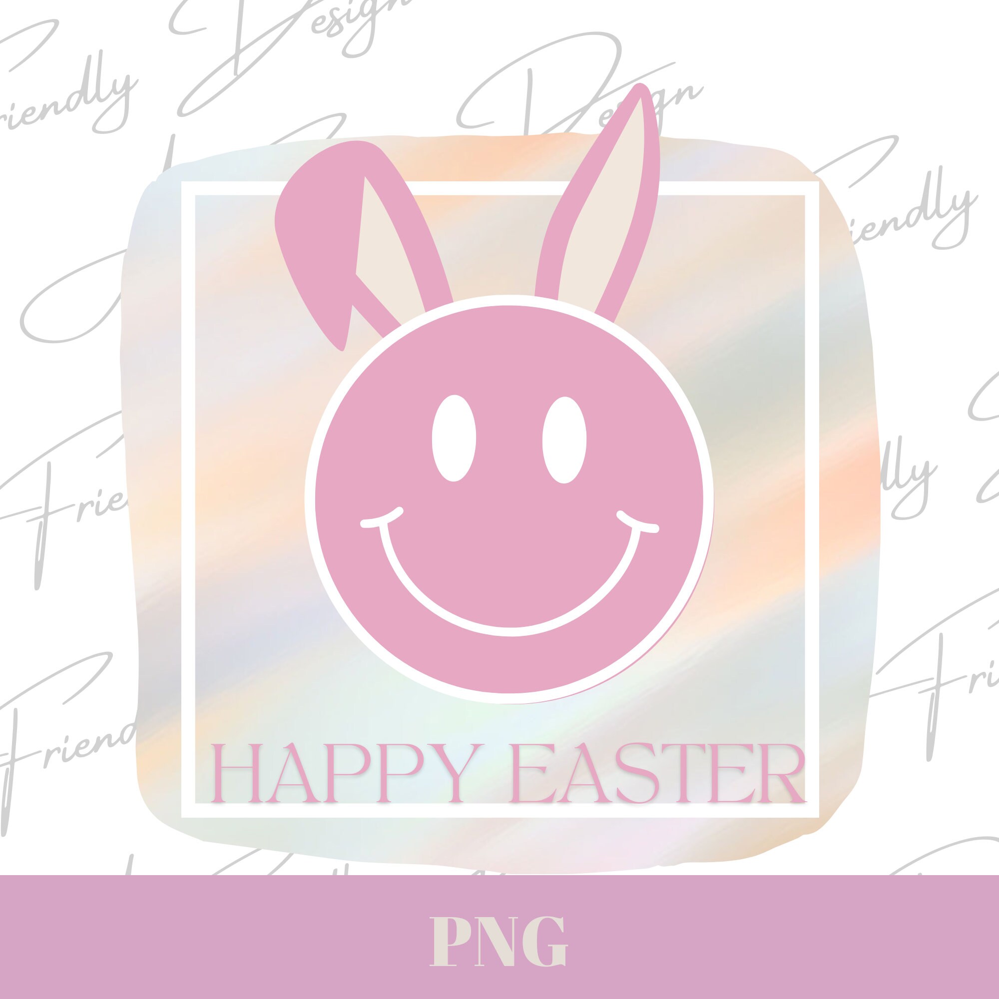 Happy Easter, PNG, Smiley Face PNG, Digital Downloads, Easter, Png for ...