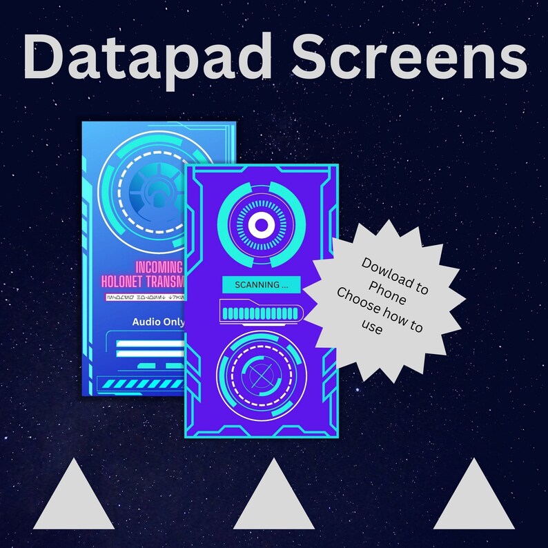 Digital Phone Screensavers/wallpapers - Inspired by Star Wars Datapad - Etsy
