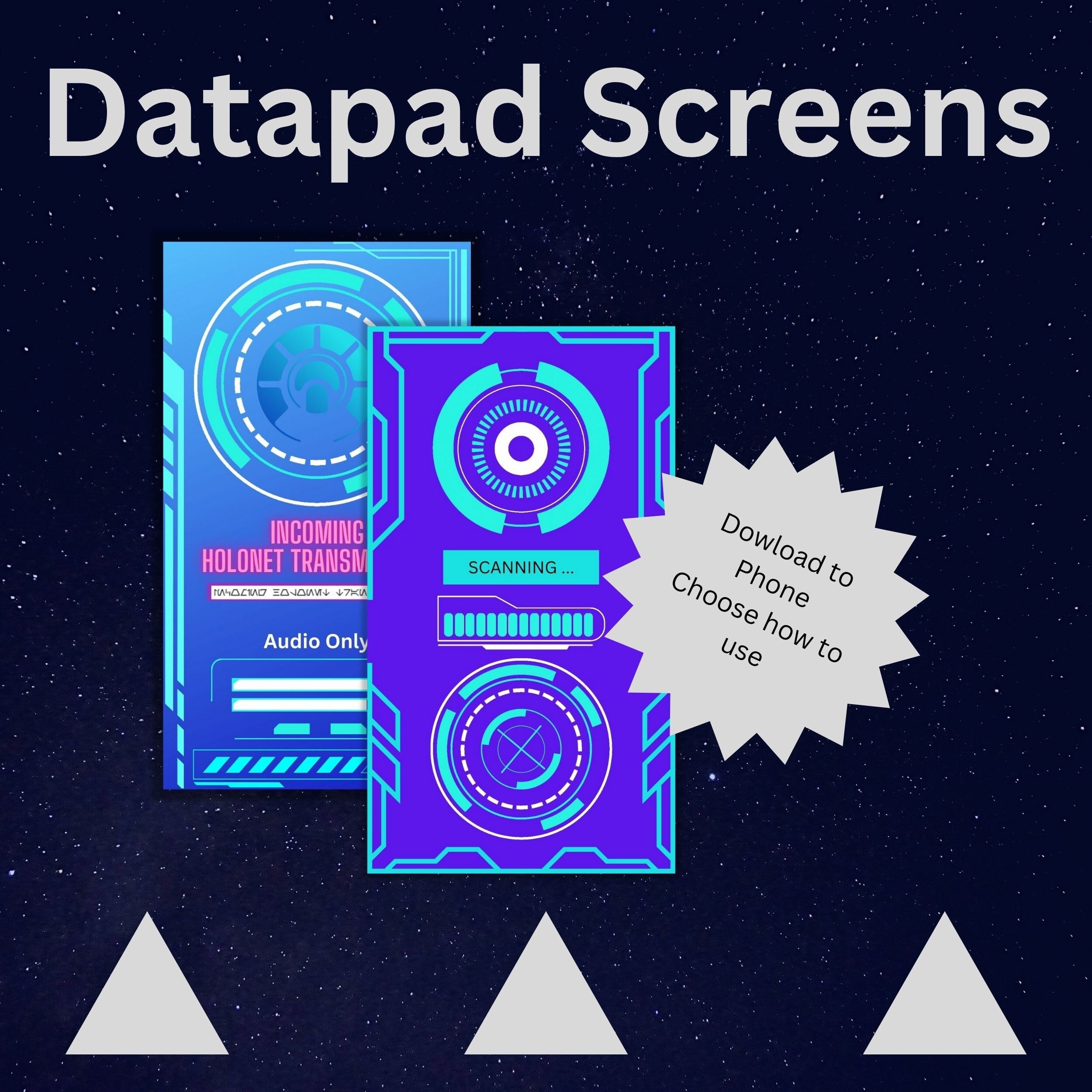 Digital Phone Screensavers/wallpapers - Inspired by Star Wars Datapad - Etsy