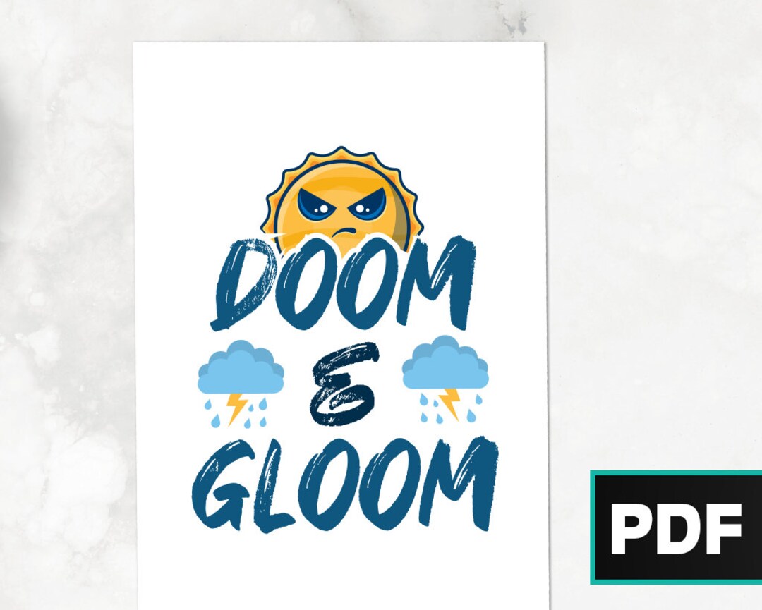 Doom & Gloom Greeting Card DIGITAL Greeting Card, Printable Couples ...