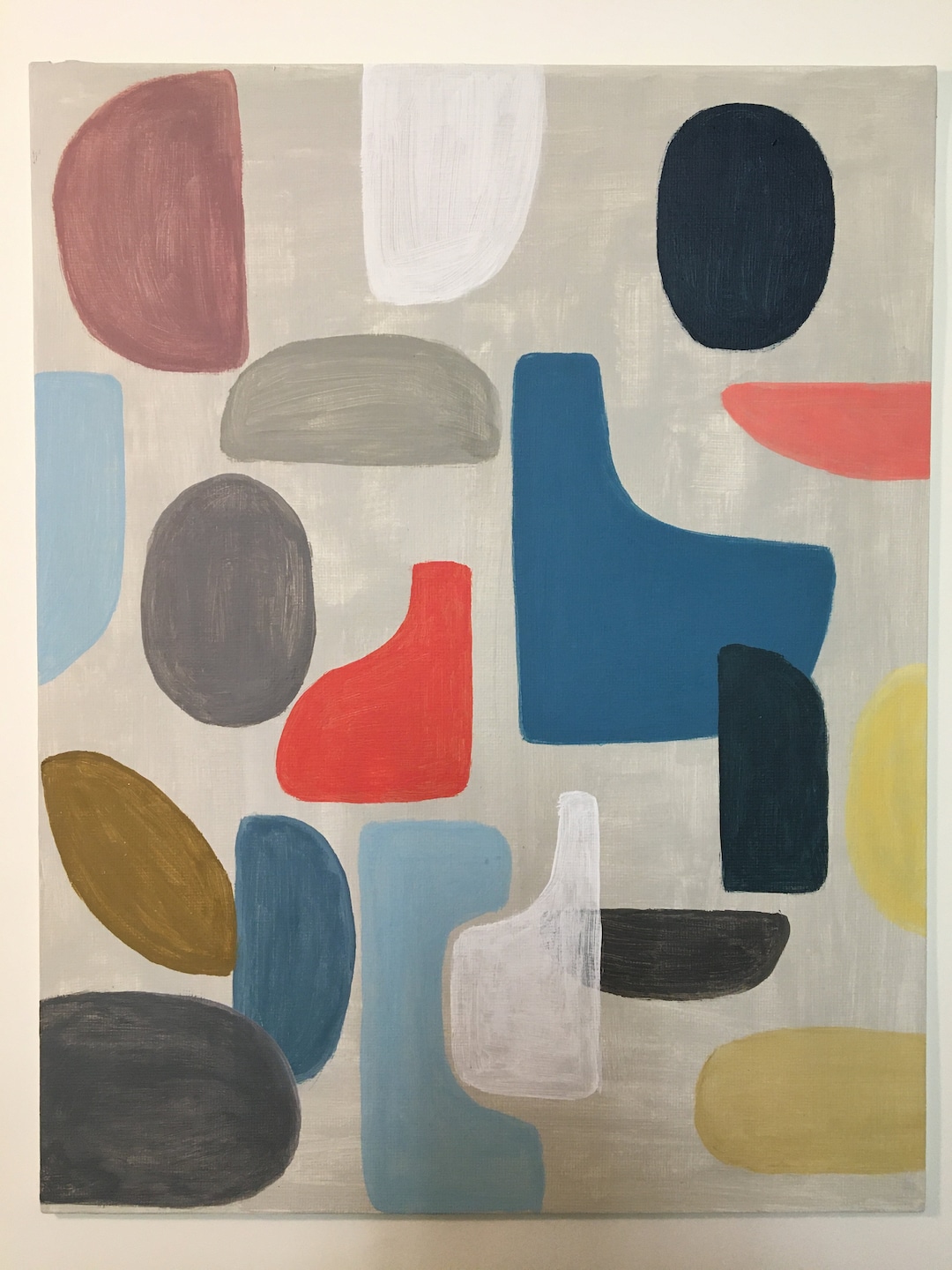 Abstract Painting, Shapes, Original Modern Wall Decor, Abstract Art on ...