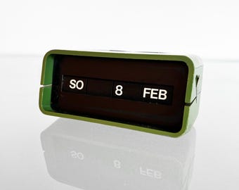 Vintage Flip Calendar – 60s/70s Desk Calendar – Retro Design – Petrol ...