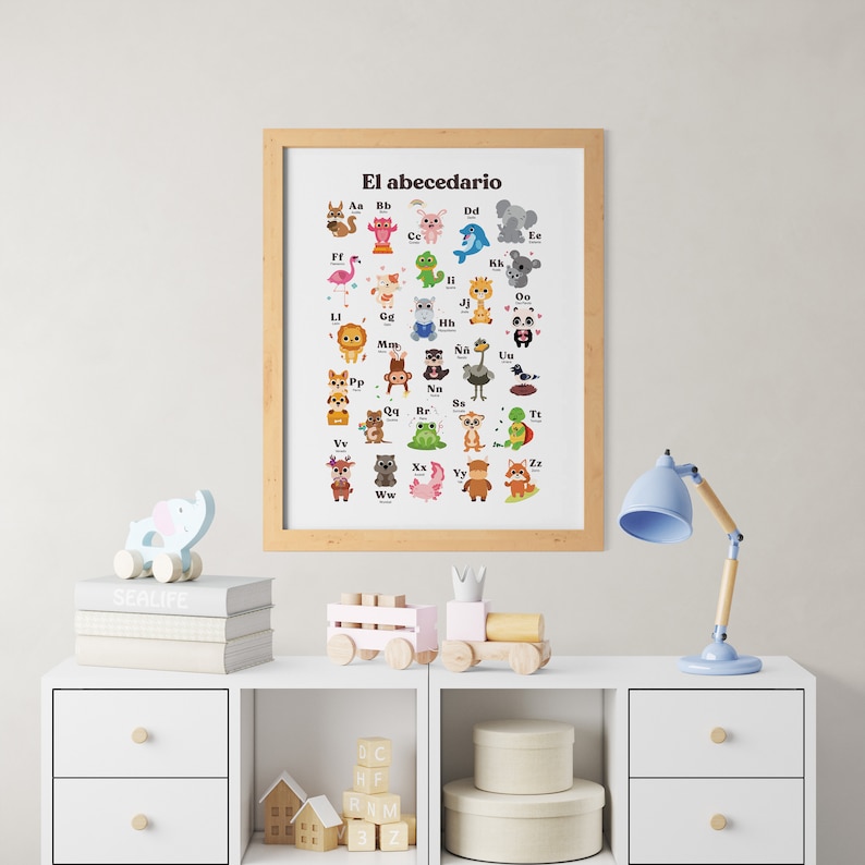 Abecedario Con Nombres De Animales Poster Para Niños Imprimible ...