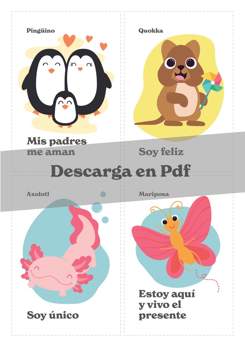 32 Tarjetas Digitales De Afirmaciones Positivas Para Niños En Español ...