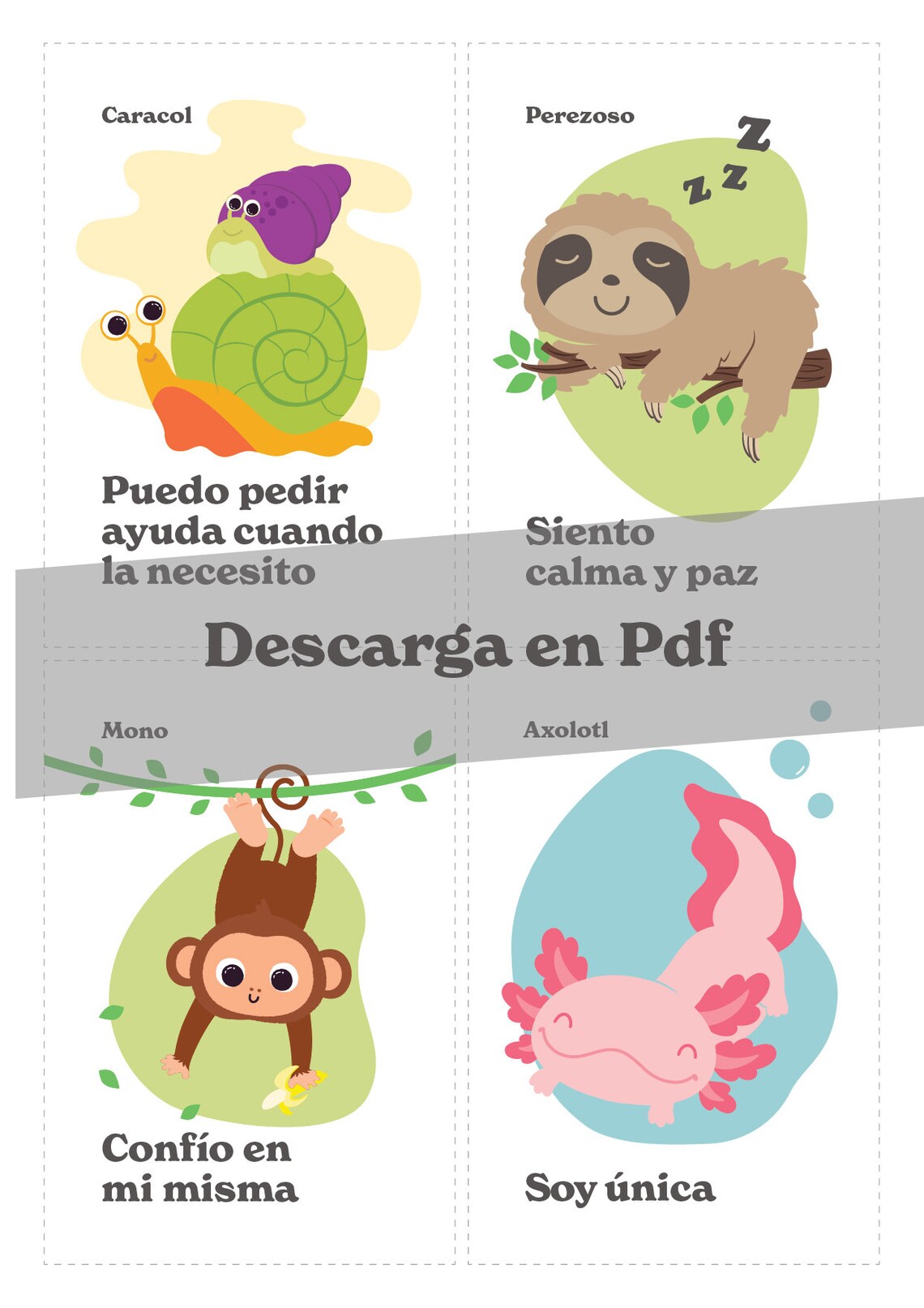 32 Tarjetas Digitales De Afirmaciones Positivas Para Niños En Español ...