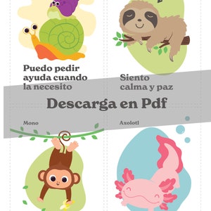 Spanish Positive Affirmation Cards for Kids, Printable (digital ...