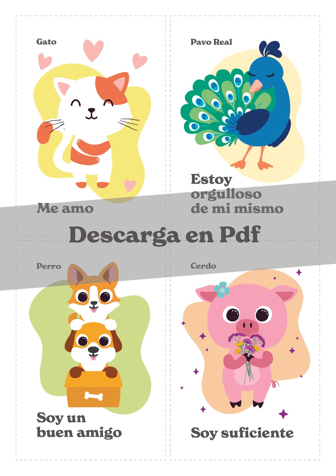 32 Tarjetas Digitales De Afirmaciones Positivas Para Niños En Español ...