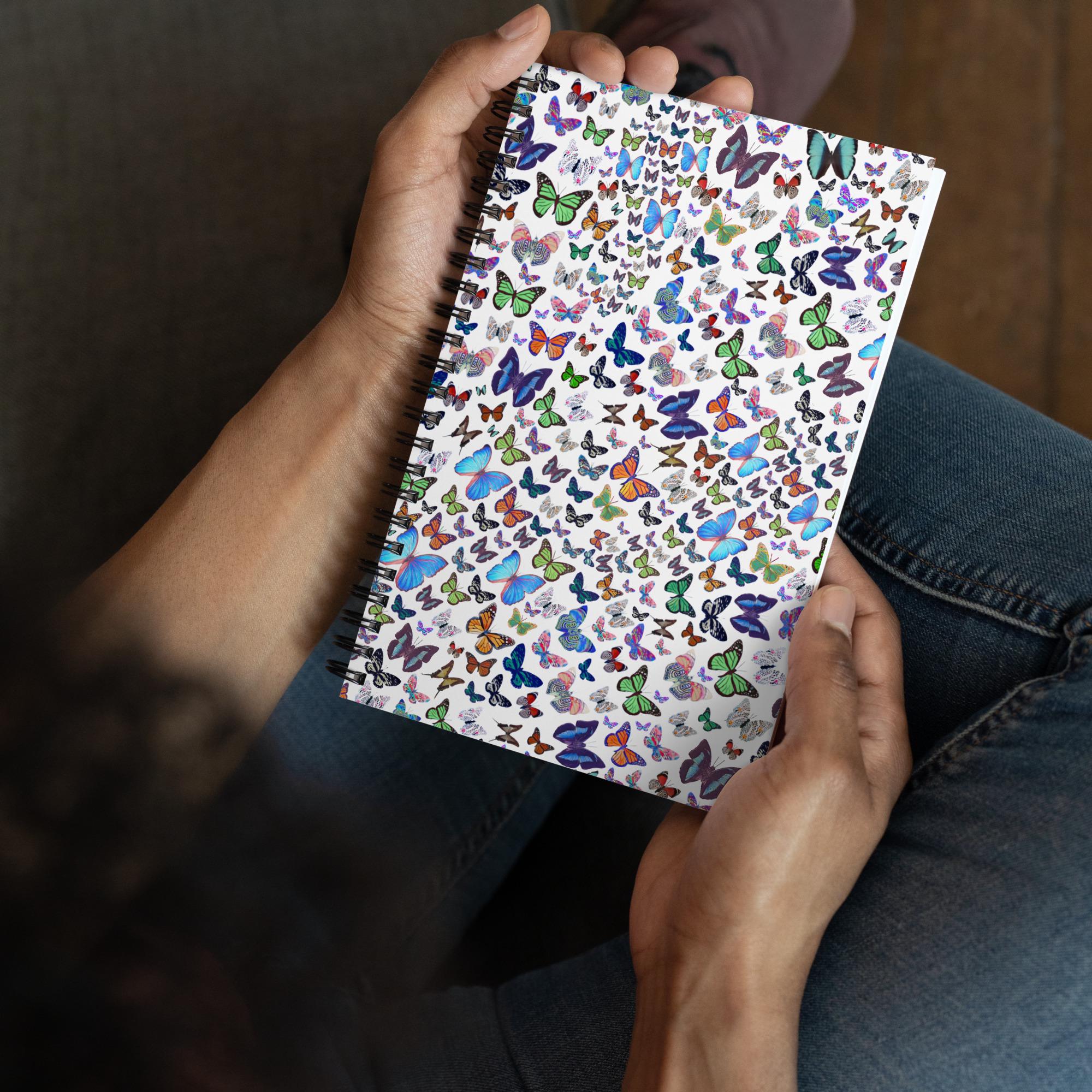 Butterflies Spiral Notebook Journal Flying Writing Diary Prayer Log ...