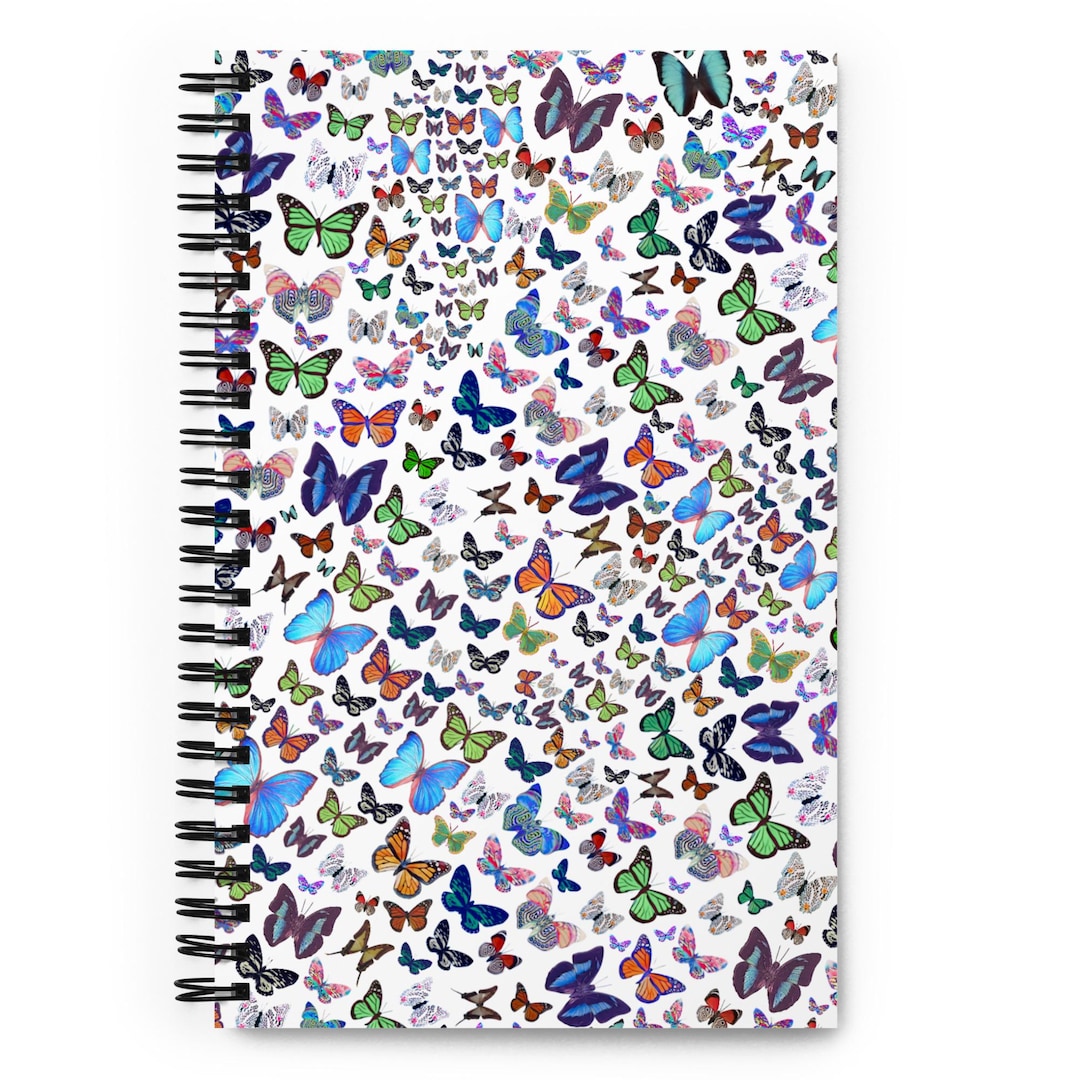 Butterflies Spiral Notebook Journal Flying Writing Diary Prayer Log ...