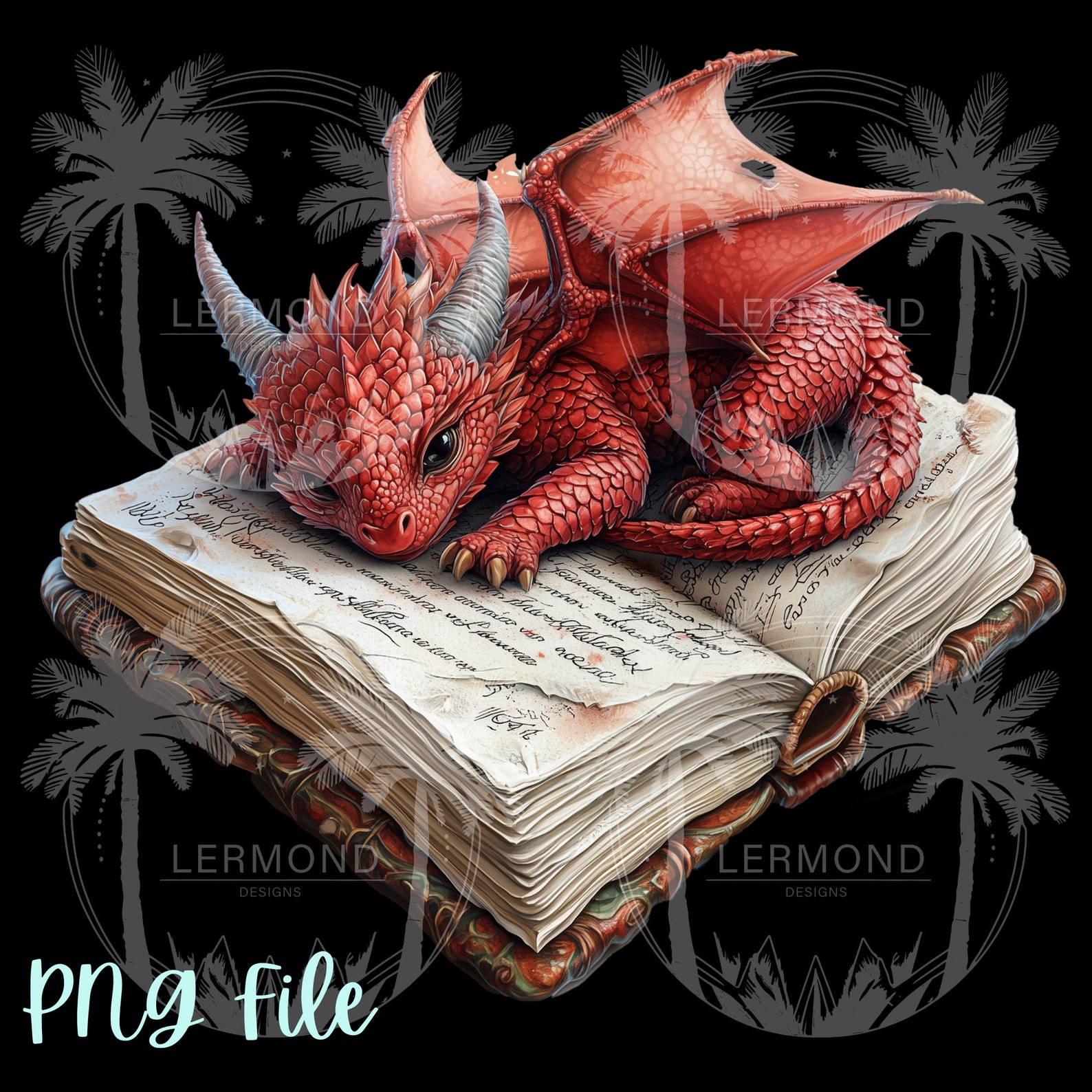 Baby Red Dragon PNG: Whimsical Fantasy Art (digital Download) - Etsy