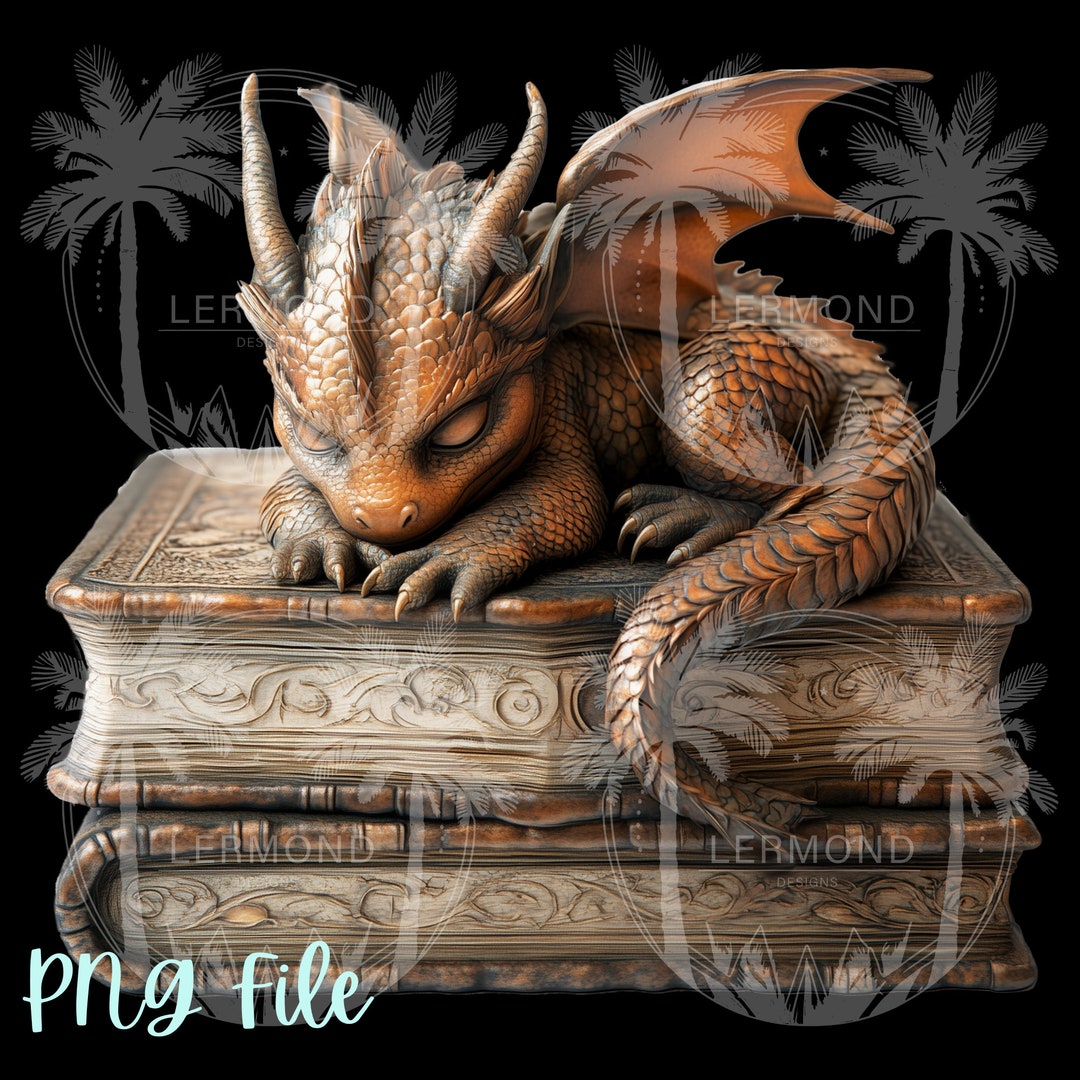 Baby Copper Dragon PNG: Whimsical Fantasy Art (digital Download) - Etsy