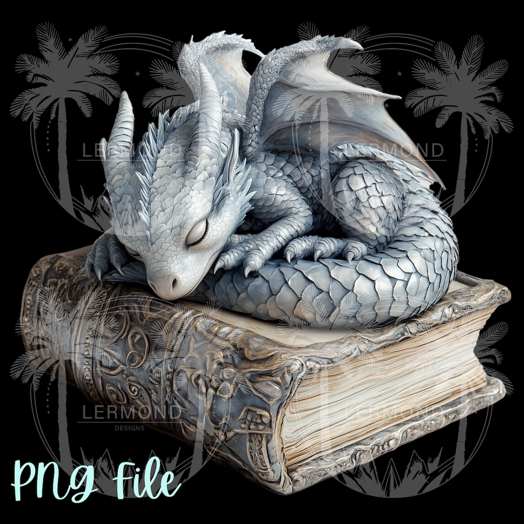 Baby Silver Dragon PNG: Whimsical Fantasy Art (digital Download) - Etsy