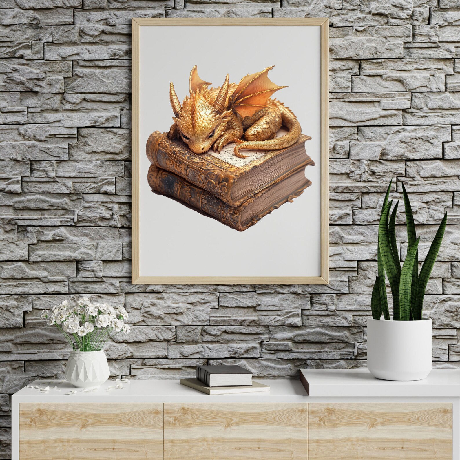 Baby Gold Dragon PNG | Whimsical Fantasy Art | Dragon Lover Digital ...