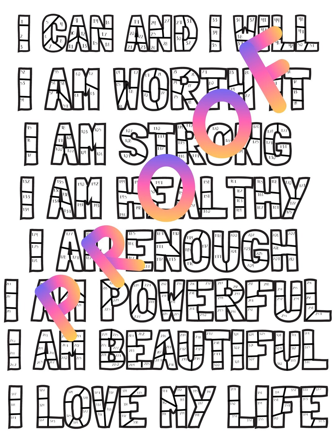 365 Days Colouring Sheet - Goals/fitness/weightloss - Etsy